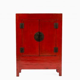 Kinesisk skab med original rød lak